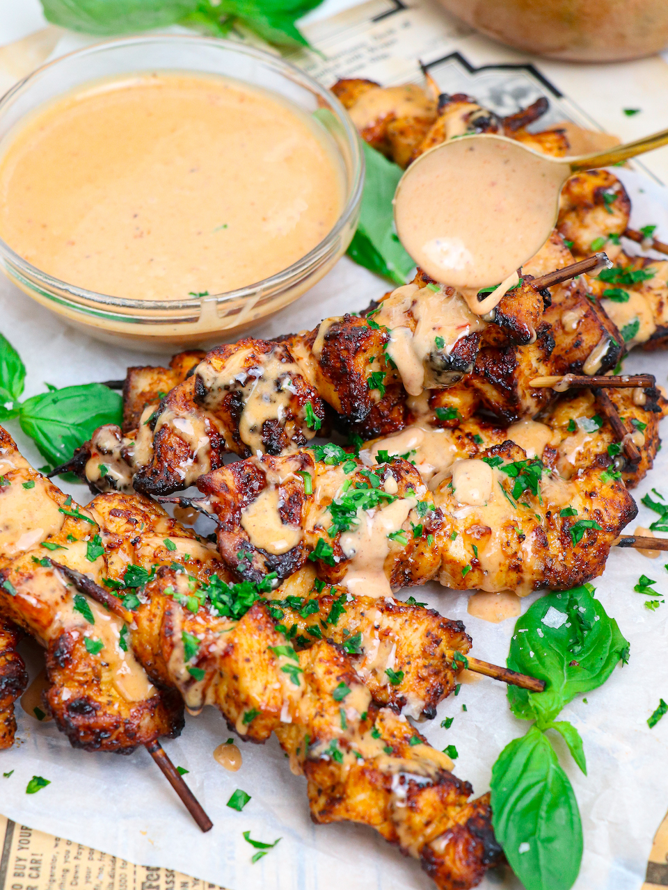 (Air Fryer) Bang Bang Chicken Skewers - BRIGHT MOMENT CO.